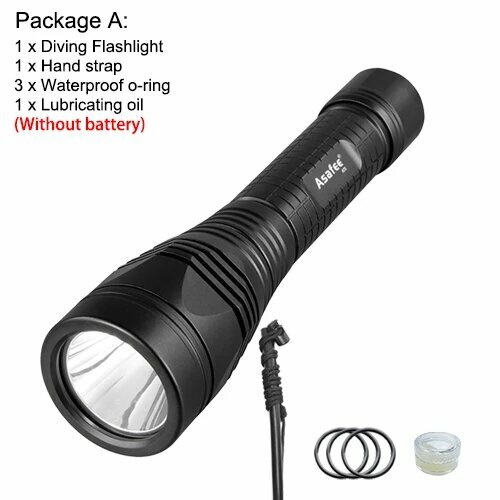 Подводный фонарь Asafee A70 P70.2 мощный фонарь для дайвинга, 2500 лм