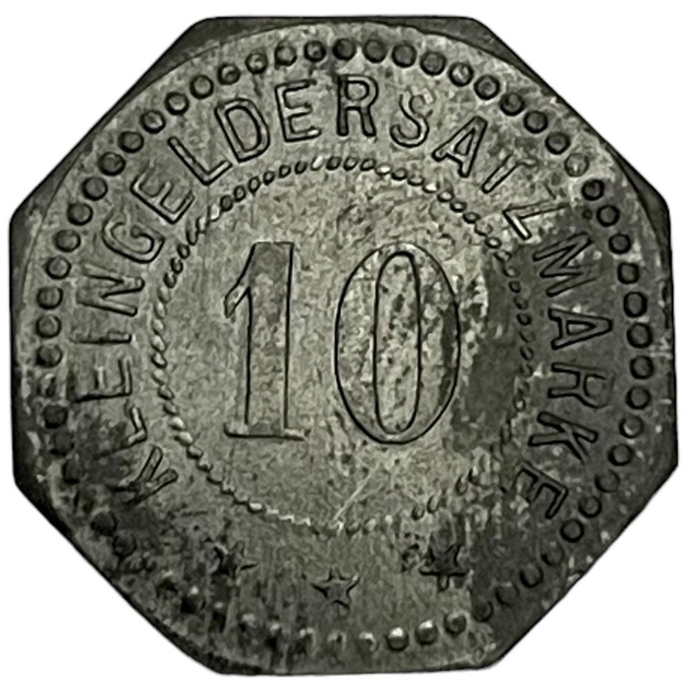 Германия, Шлирбах 10 пфеннигов 1917-1924 гг. (Фаянсовая фабрика в Вехтерсбахе) (Zn) (Лот №2)