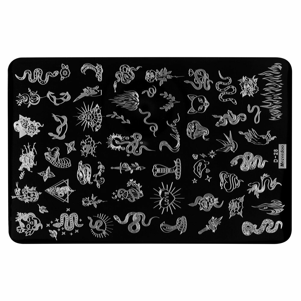 Трафарет для стемпинга металлический, 9,5x14,5см IRISK NEW (027 Mezerdoo D-28)