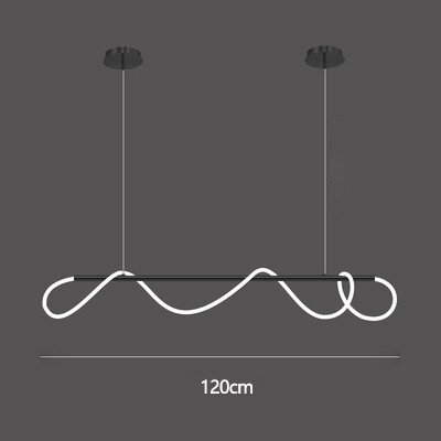 Люстра SIUU "Art to the Masses", минимализм, LED, 10м², 50Вт，художественная креативная лампа длиной 120 см