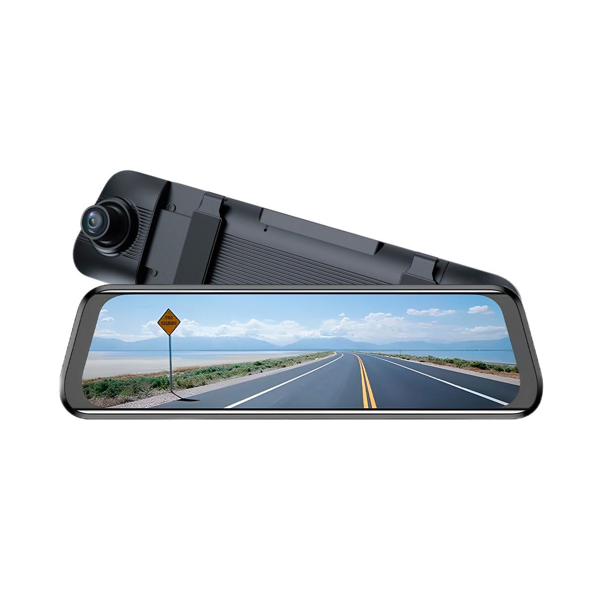 Автомобильный видеорегистратор-зеркало Эплутус DVR-D.90 (Черн) (F82680VA). Видеорегистратор для авто. Угол обзора - передная 170°, задняя 140°.