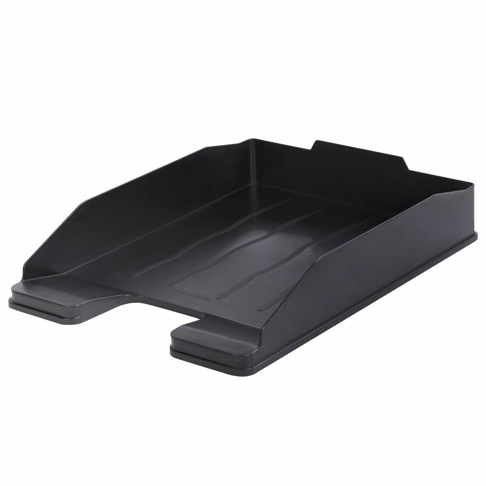 Лоток горизонтальный для бумаг BRAUBERG ECONOMY, 340х255х60 мм, черный
