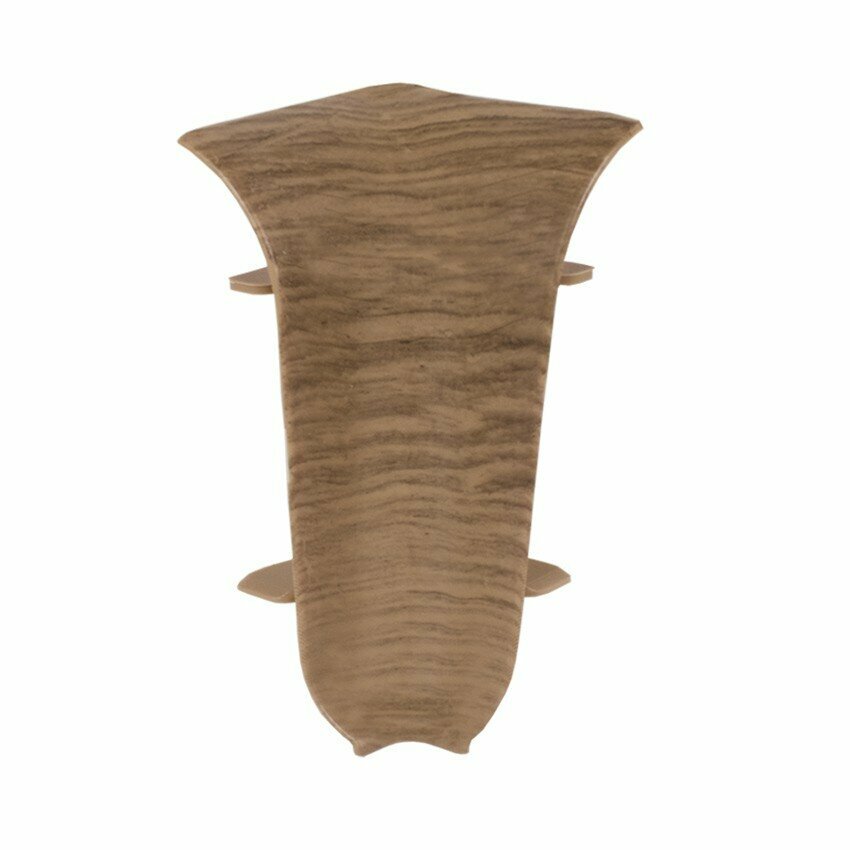 Внутренний угол для плинтуса Панельпласт, высота 60 мм, цвет дуб темный