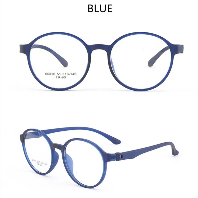 Blue TR90 круглые очки для зрения +1.25