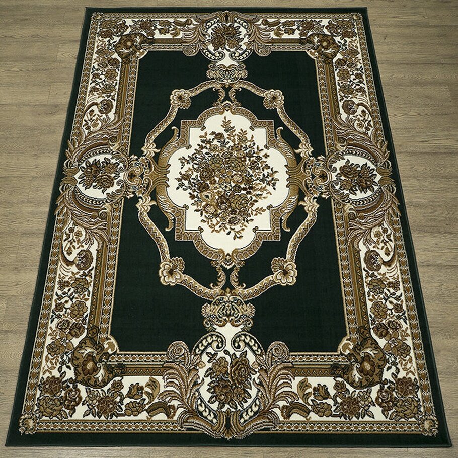 Ковер, Прямой, Зеленый, Бежевый, Коричневый, Классический, Прованс, Винтажный, на пол, в гостиную, спальню, в ассортименте (140 см. на 190 см.)