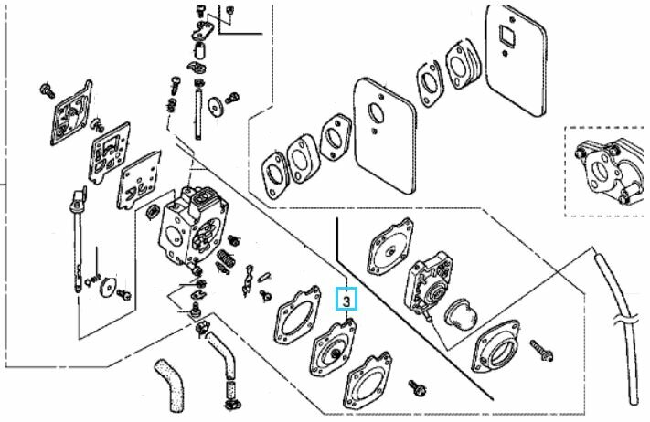Диафрагма карбюратора двигателя Honda; Артикул Honda: 16013Z0DV02 (Оригинал)