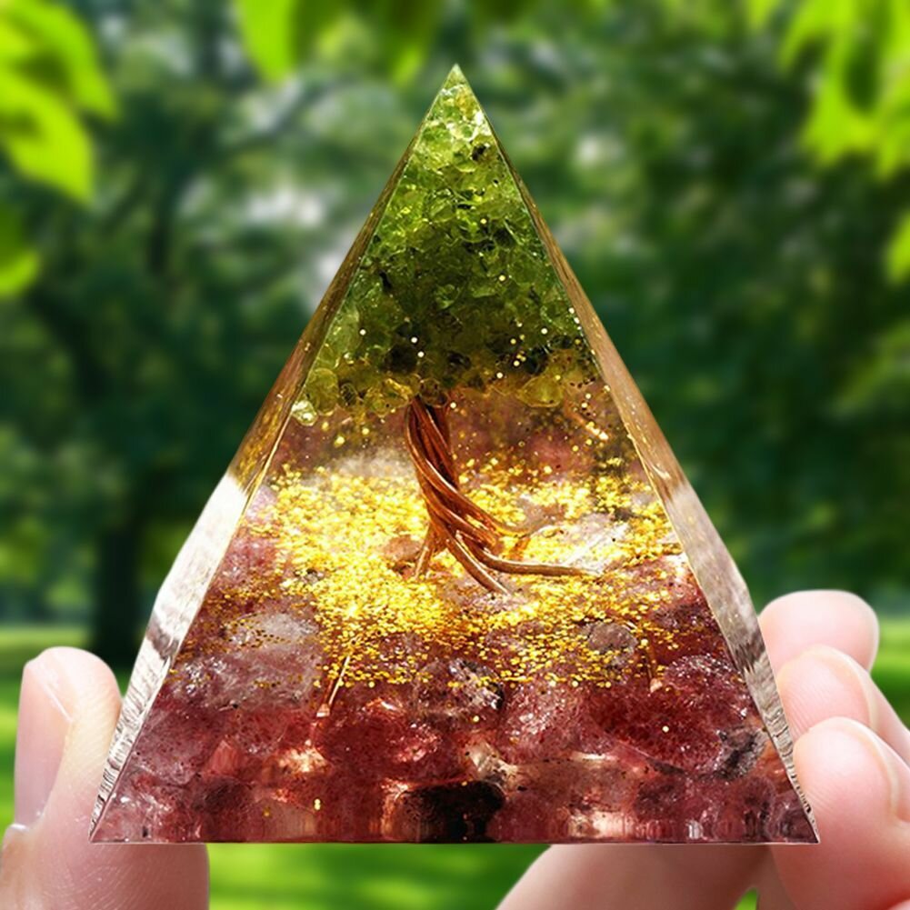 Хрустальная пирамида для защиты и удачи украшение для дома, офиса и медитации, 5 см