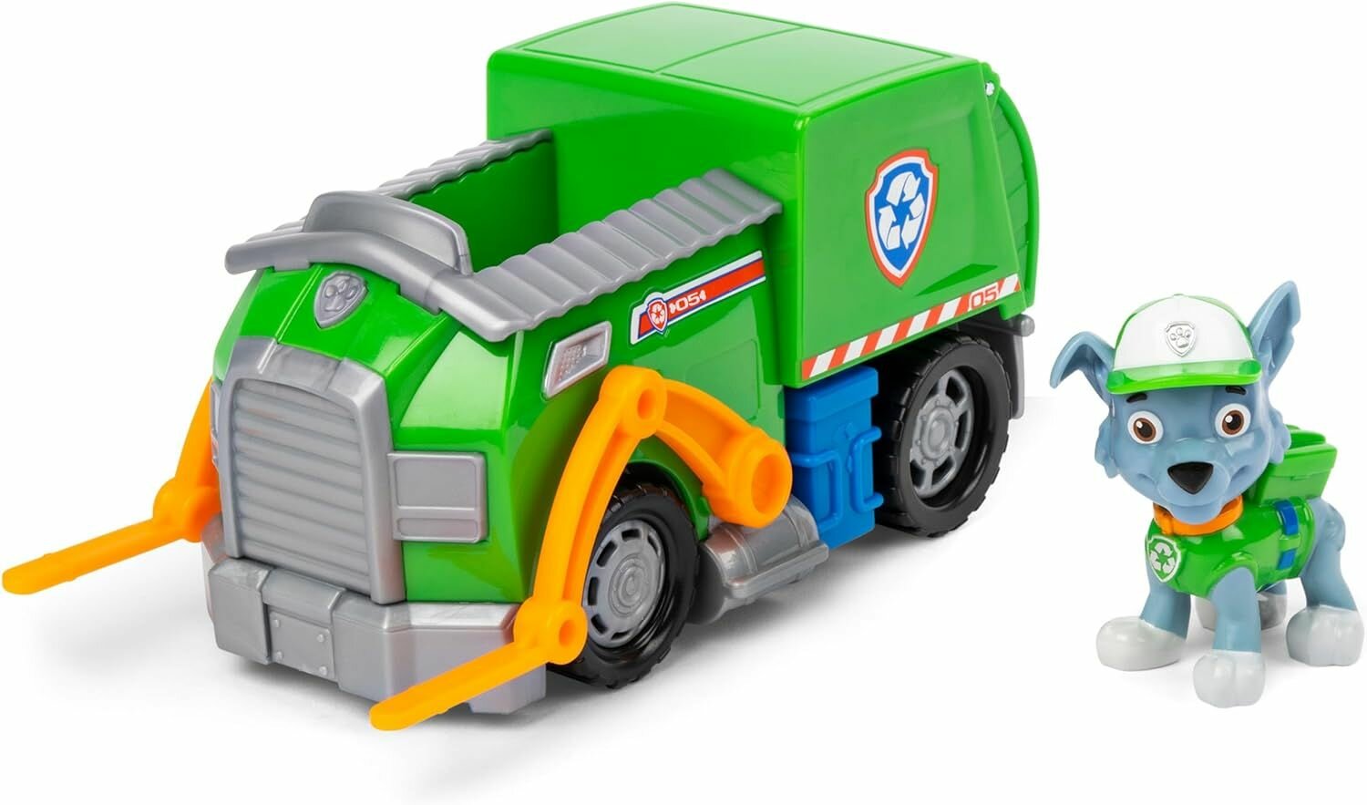 Paw Patrol/Щенячий Патруль, набор Роки и Мусоровоз трансформер, Rocky Transforming Recycle Truck