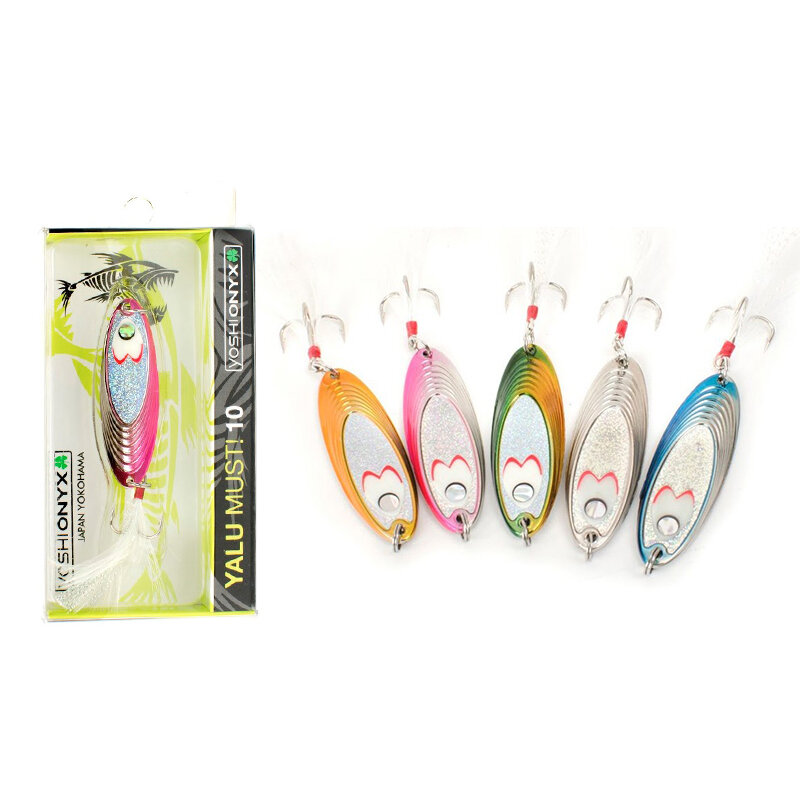 Блесна Yoshi "Onyx Yalu Must", колеблющаяся, серебристая, 10гр