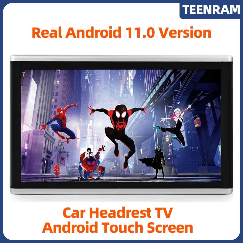 TEENRAM для всех автомобилей, универсальный 10,1-дюймовый новый подголовник, автомобильный игровой монитор, Android 11, ТВ-монитор с сенсорным экраном, 1080P 10.1 Inch