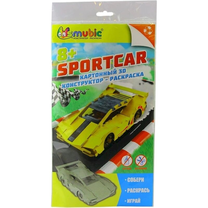 Конструктор-раскраска техника Гоночная,30-401-0