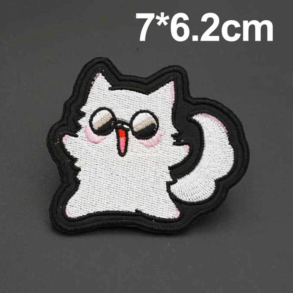 Нашивка шеврон (патч) Воевода Сибири Котик белый 7,0*6,2 см заплатка термоклеевая