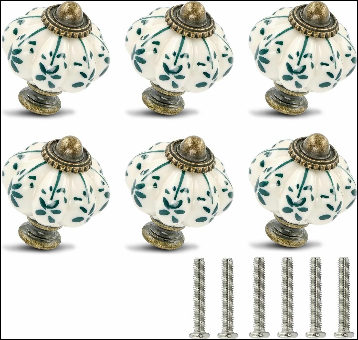 6 шт Старинные керамические ручки для шкафов ручки мебельные кнопка