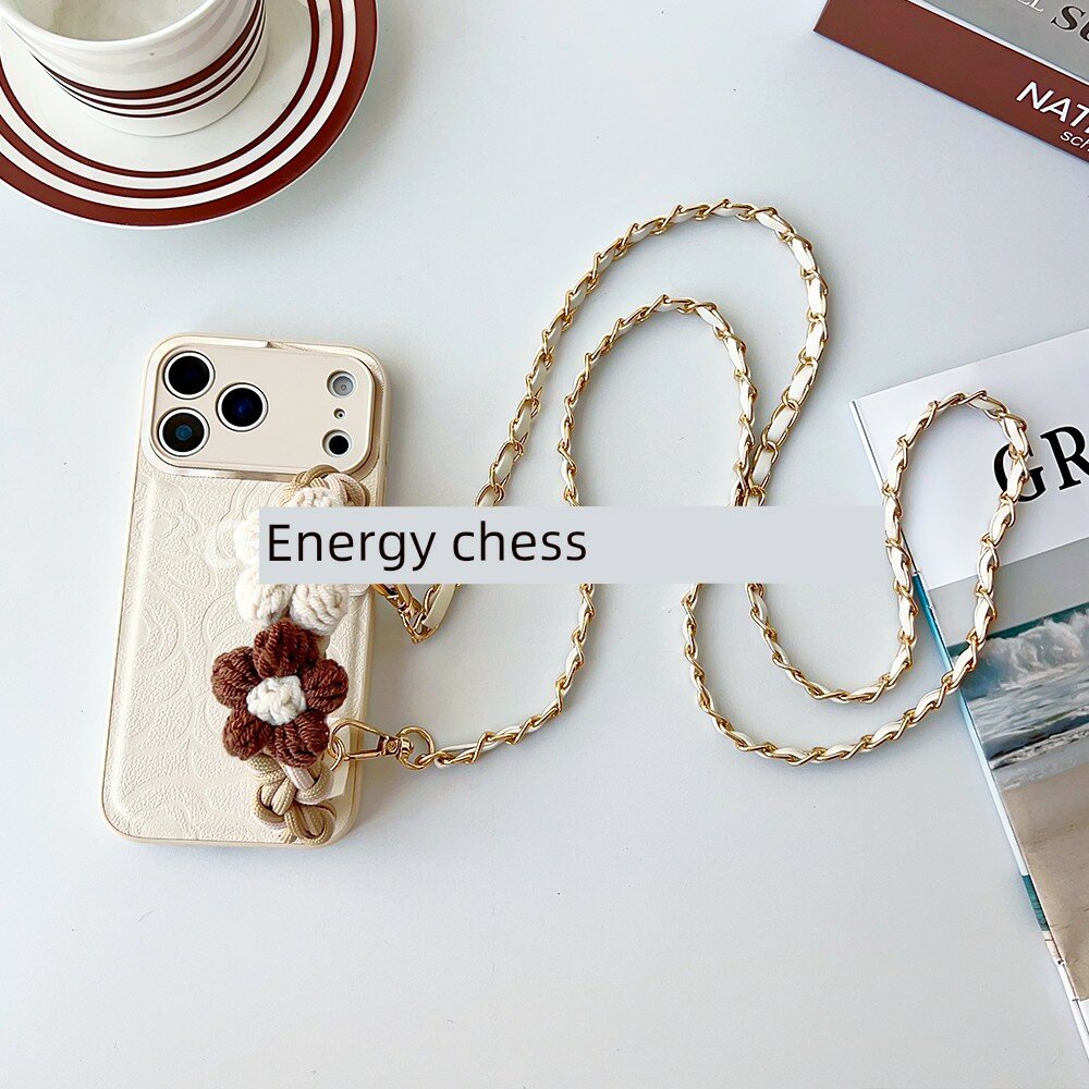 Чехол Qirui с плетеным ремешком для Apple iPhone 17 Pro Max, защитный чехол для iPhone 17 Pro с ремешком через плечо,