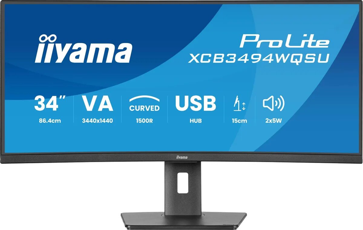 XCB3497WQSNPH-B1 / Iiyama ProLite XCB3497WQSNPH-B1, 3440x1440, VA, 120Гц, 2хHDMI, изогнутый, че