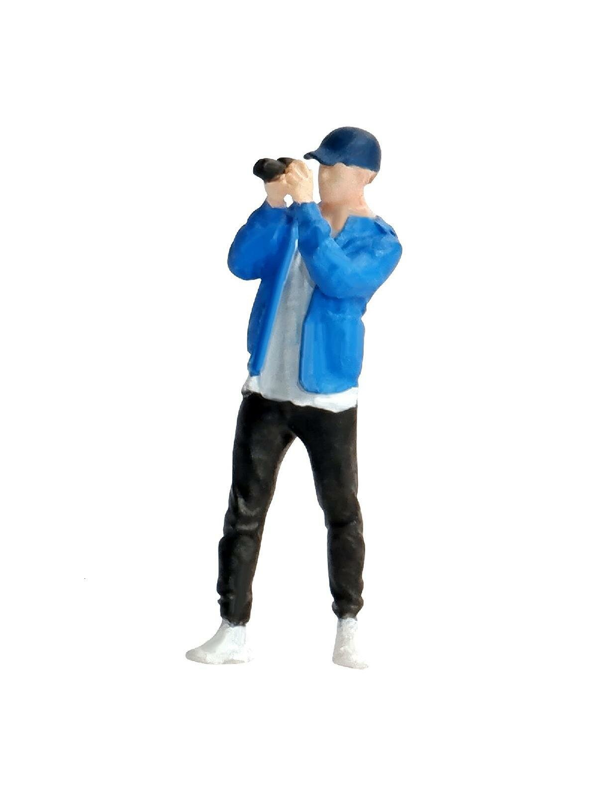 Коллекционная фигурка из смолы ручной росписи в масштабе 1:64, Миниатюрная модель, Аксессуары, реалистичная фигурка Фотографа, модель в подарок