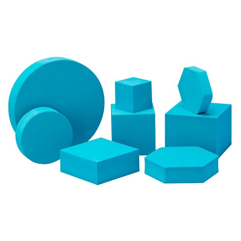 Пенопласта геометрический куб фото реквизит 3D украшения, позирующие фоновые фотографии, Голубое озеро