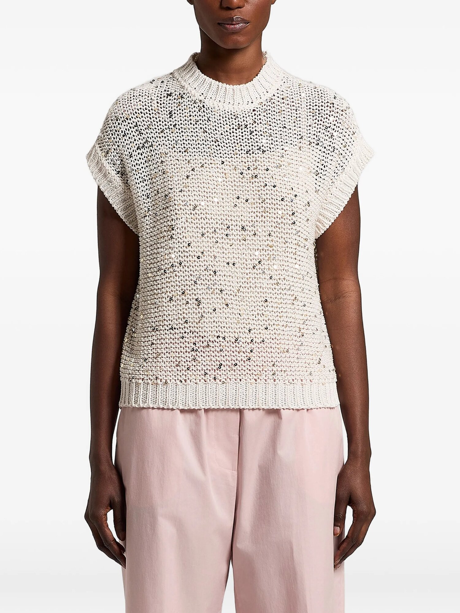 Топ Sequined knitted top
