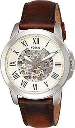 Наручные часы Fossil Grant Me3099 коричневый серебряный — купить в