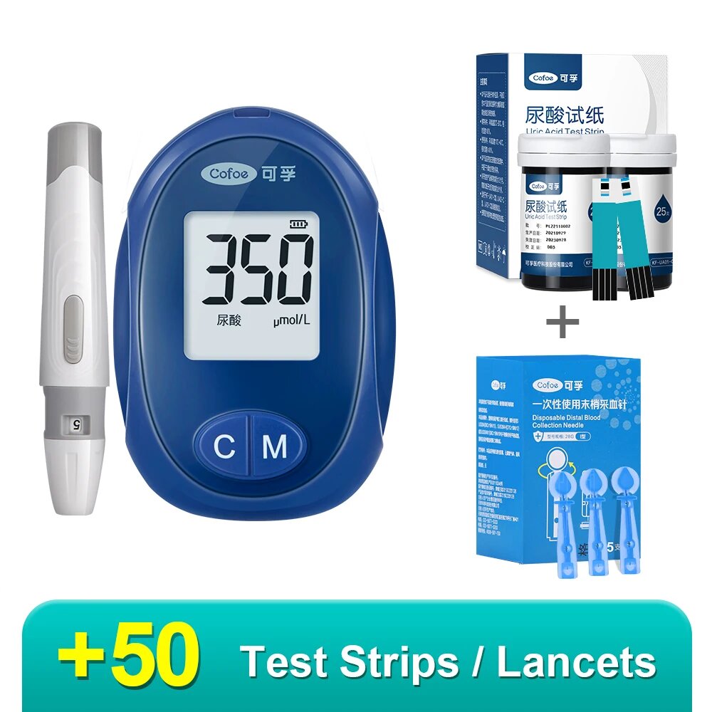 Измеритель мочевой кислоты Cofoe UA03 50pcs