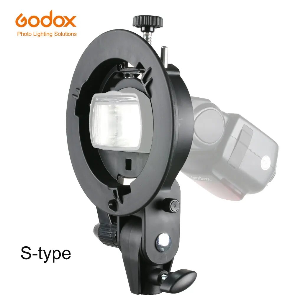 Godox ручной S-образный кронштейн для вспышки Bowens S держатель для вспышки Speedlite соты софтбокс для фотосъемки