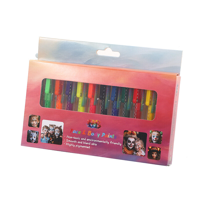 Набор для рисования лица "Colorful", 6 цветов, флуоресцентные краски