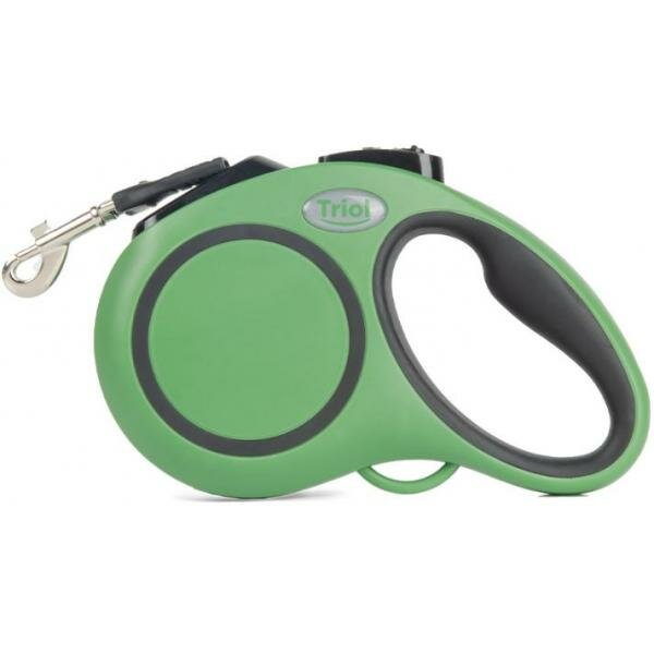Triol Поводок-рулетка для собак Urban S, 5м до 15кг, лента, зеленый