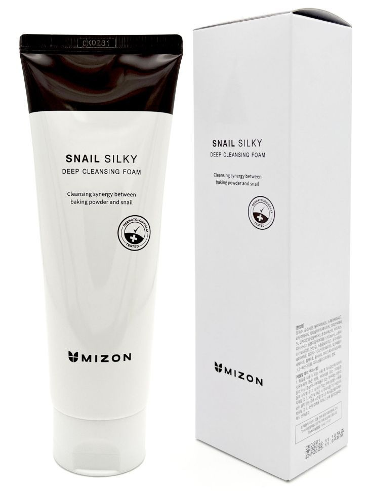 Пенка Mizon Snail Snail Silky Deep Cleansing Foam, Пенка для умывания с муцином улитки, 150 г