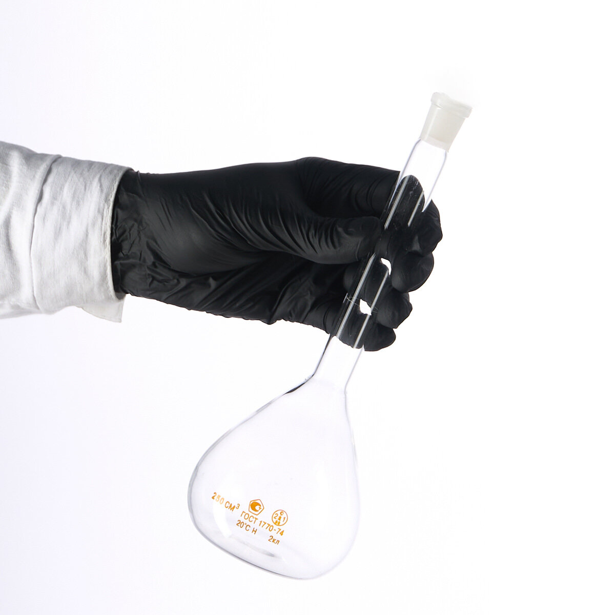 Колба мерная 250 мл, пластиковая пробка, с одной меткой, Лаборио 2а-250-2