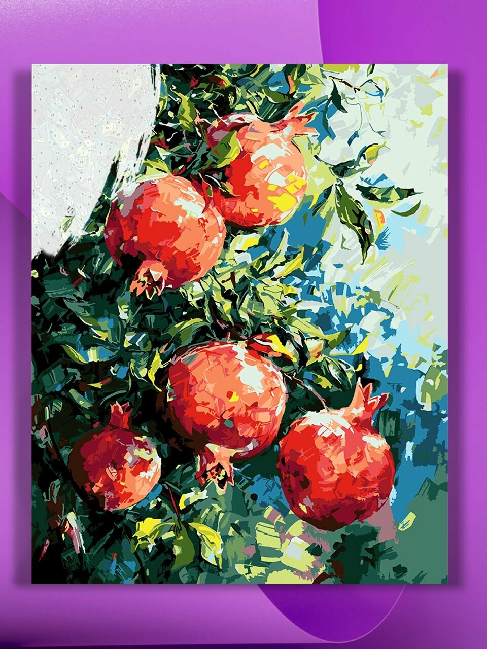 Картина по номерам на холсте Сочные гранаты, 40 х 50 см
