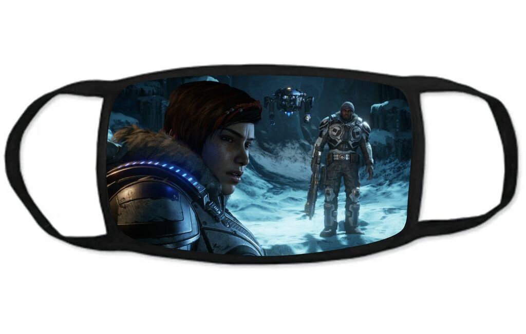 Тканевая защитная маска на лицо Gears 5, Геарс 5 №2