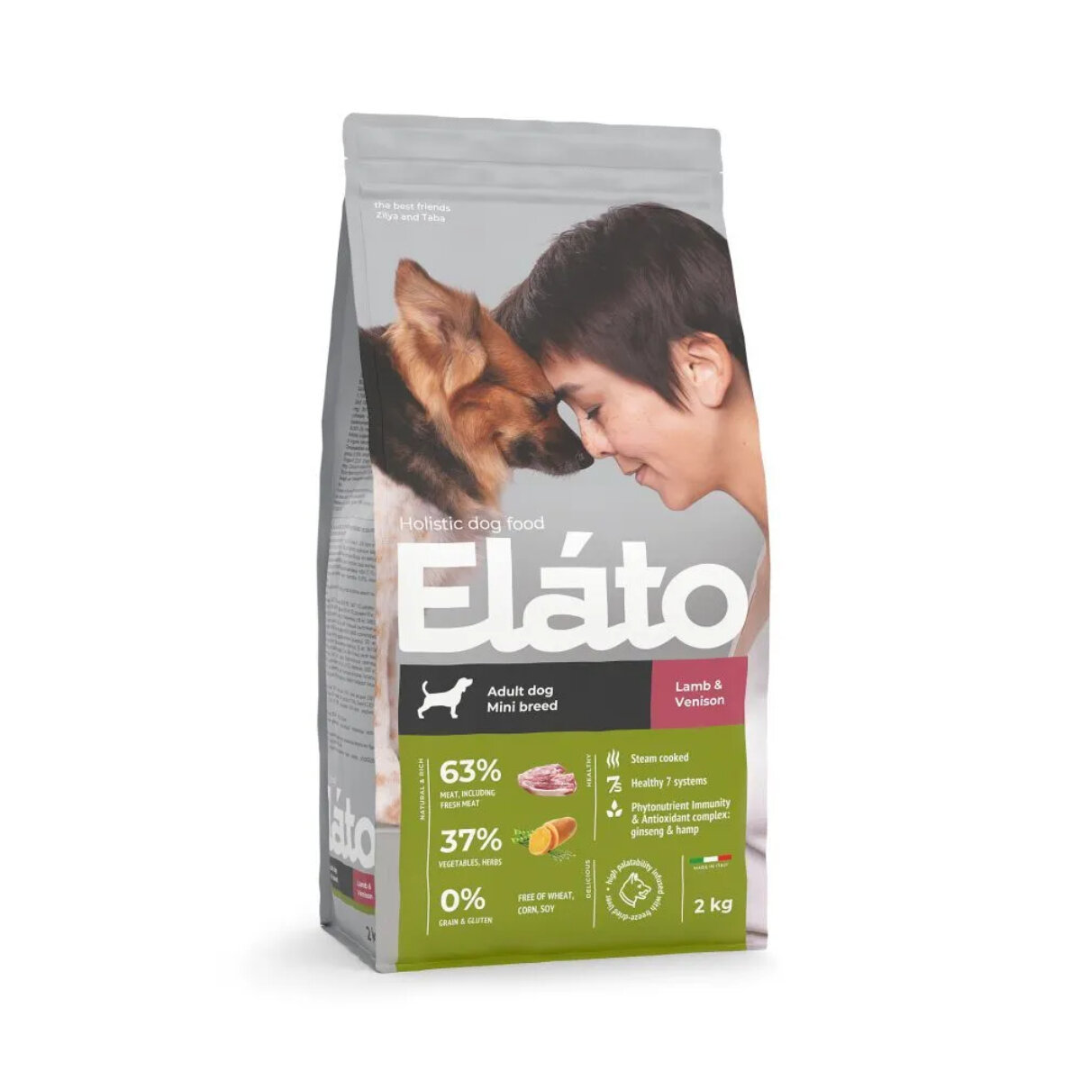 ELATO Holistic сухой корм для собак мелких пород с Ягненком и Олениной 2кг