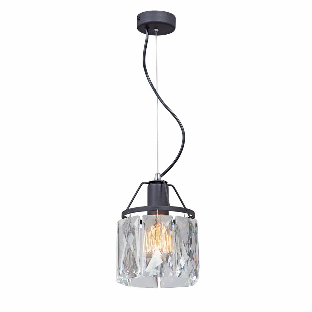 Люстра Vitaluce V5289-1/1S, 1хE27 Макс. 60Вт Черный, Матовый / Виталюче.