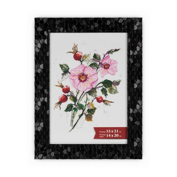 Рамка пластиковая с оргстеклом ПРК-13 15х21 см цвет черный