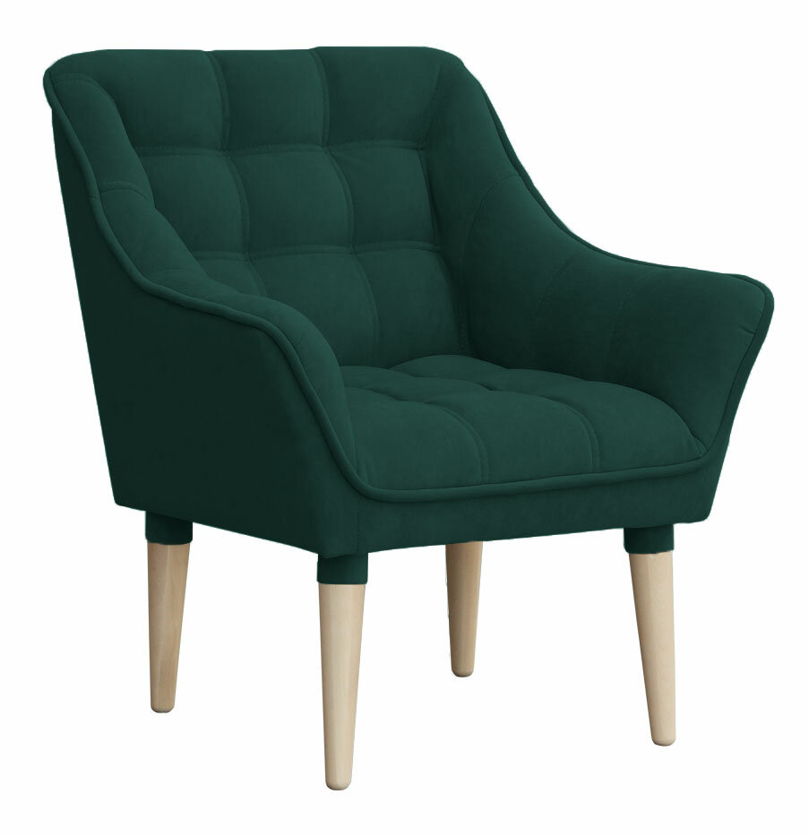 Кресло Левада Комфорт 8, велюр, с ножками, подлокотниками, мягкое