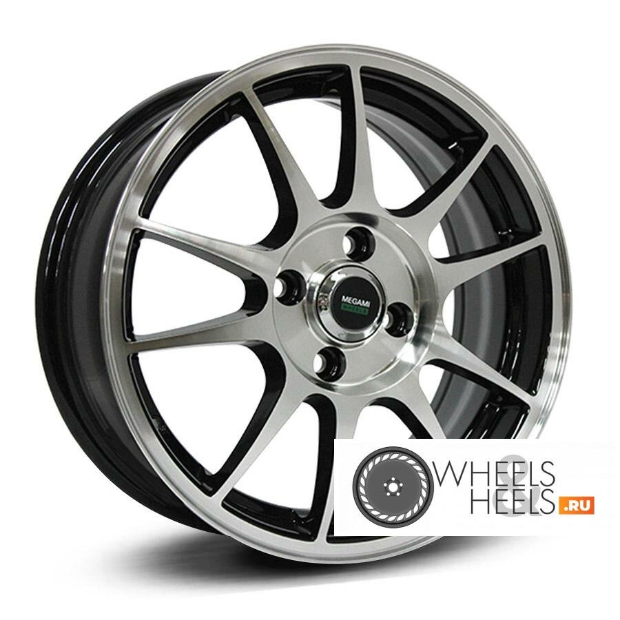 Megami MGM-5 14x6 4x98 et35 dia58.6 Антрацитовый с полированной лицевой поверхностью