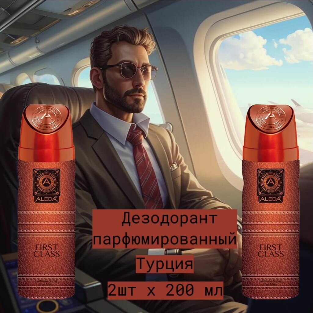 2шт Aleda Дезодорант спрей мужской First Class, 200 мл Турция