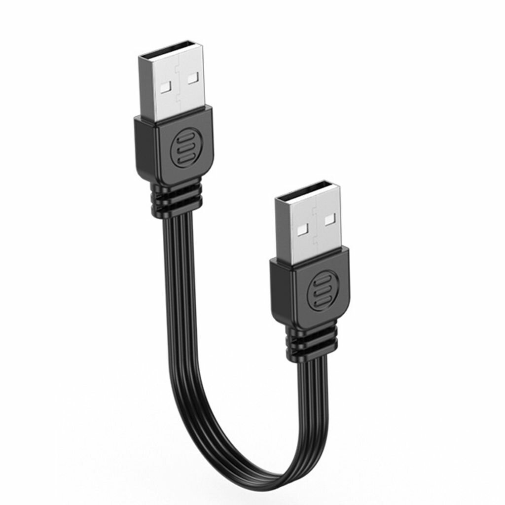 USB-концентратор, USB2.0 кабель типа 'мама-мама' плоский силиконовый - 10 см - прямой, 1 шт.