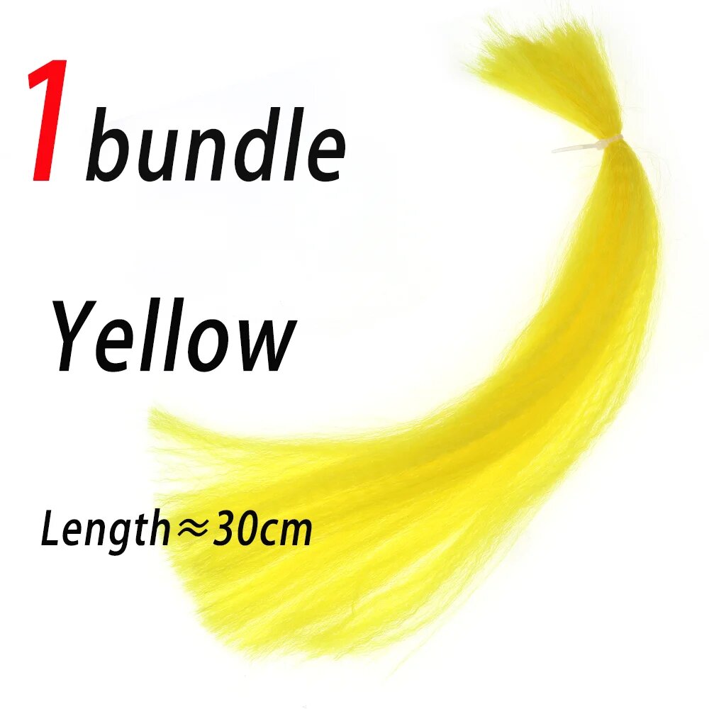 Lionriver мягкое синтетическое волокно для волос 30см Светло-желтый, 1bundle Yellow