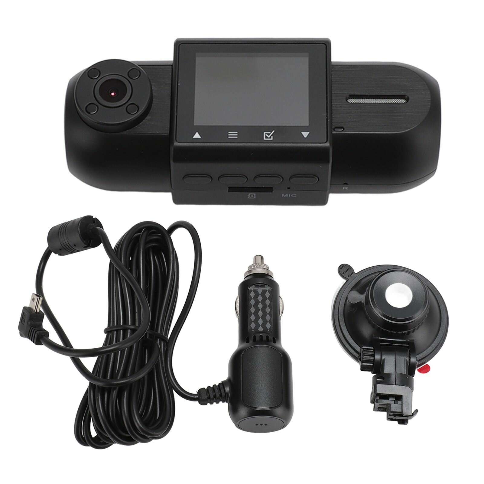 Mini DVR 1080P, 1.5", два объектива, ночь, цикл