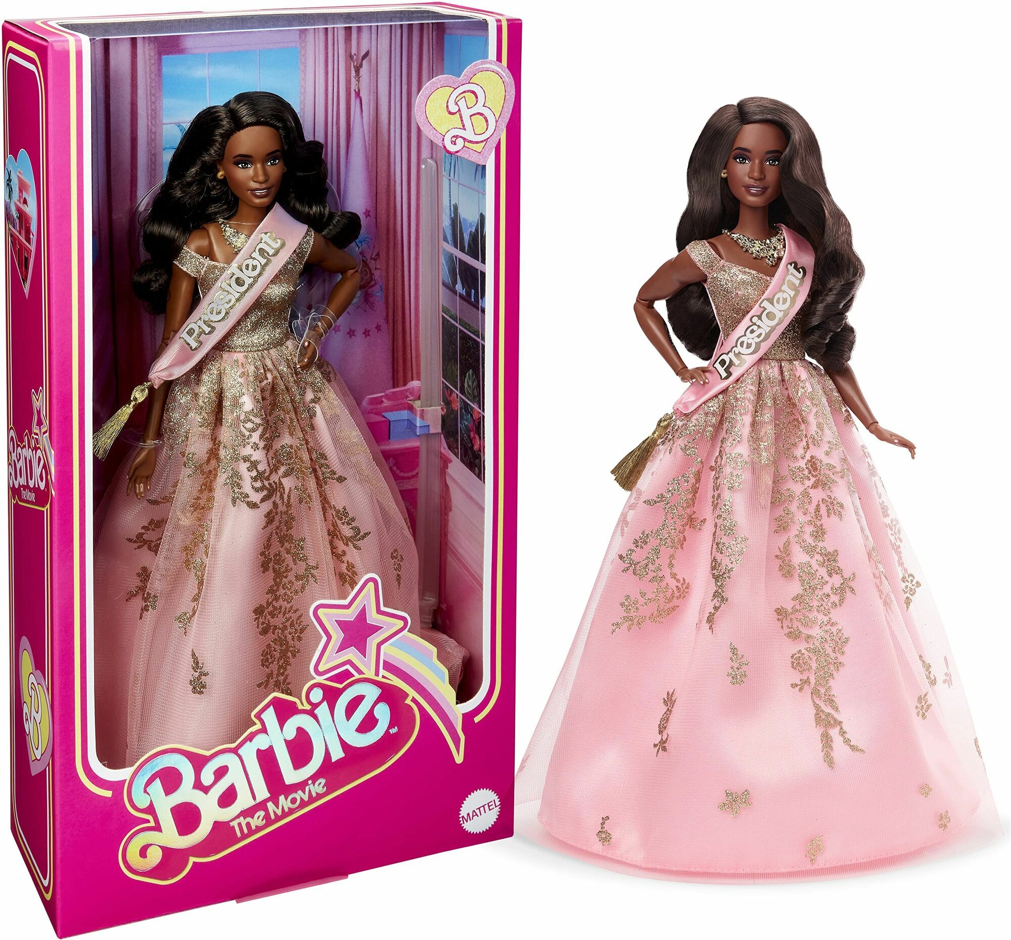 Кукла Barbie Mattel THE MOVIE DOLL Кинокукла Исса Рэй в атласном длинном платье HPK05