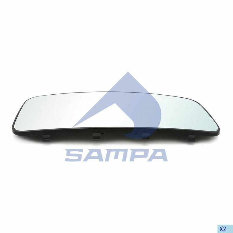Элемент зеркальный с подогревом для Камаз 5490, Мерседес Аксор арт 206322 SAMPA