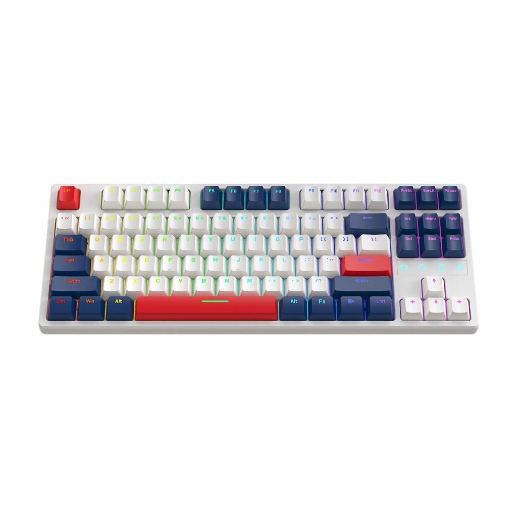 K87 Игровая механическая клавиатура TypeC с горячей заменой, 87 клавиш, желтый переключатель по индивидуальному заказу