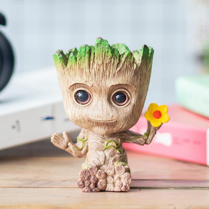 Фигурка Грут из Marvel — горшок для растений и органайзер для ручек, стильный декор и подарок фанату супергероев