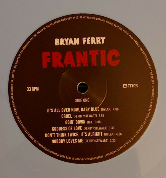Bryan Ferry - Frantic (Limited Edit) (color) [LP] — фото 1