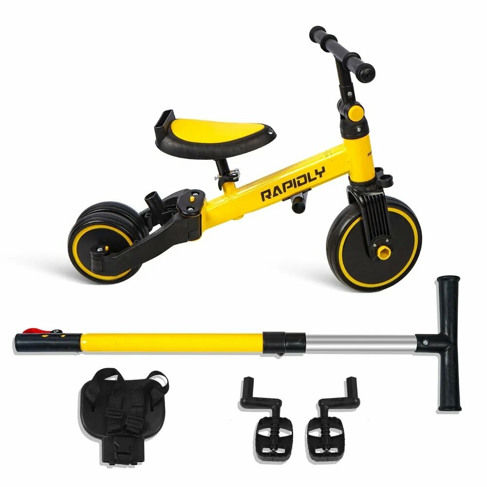 Детский беговел-велосипед 4в1 с родительской ручкой