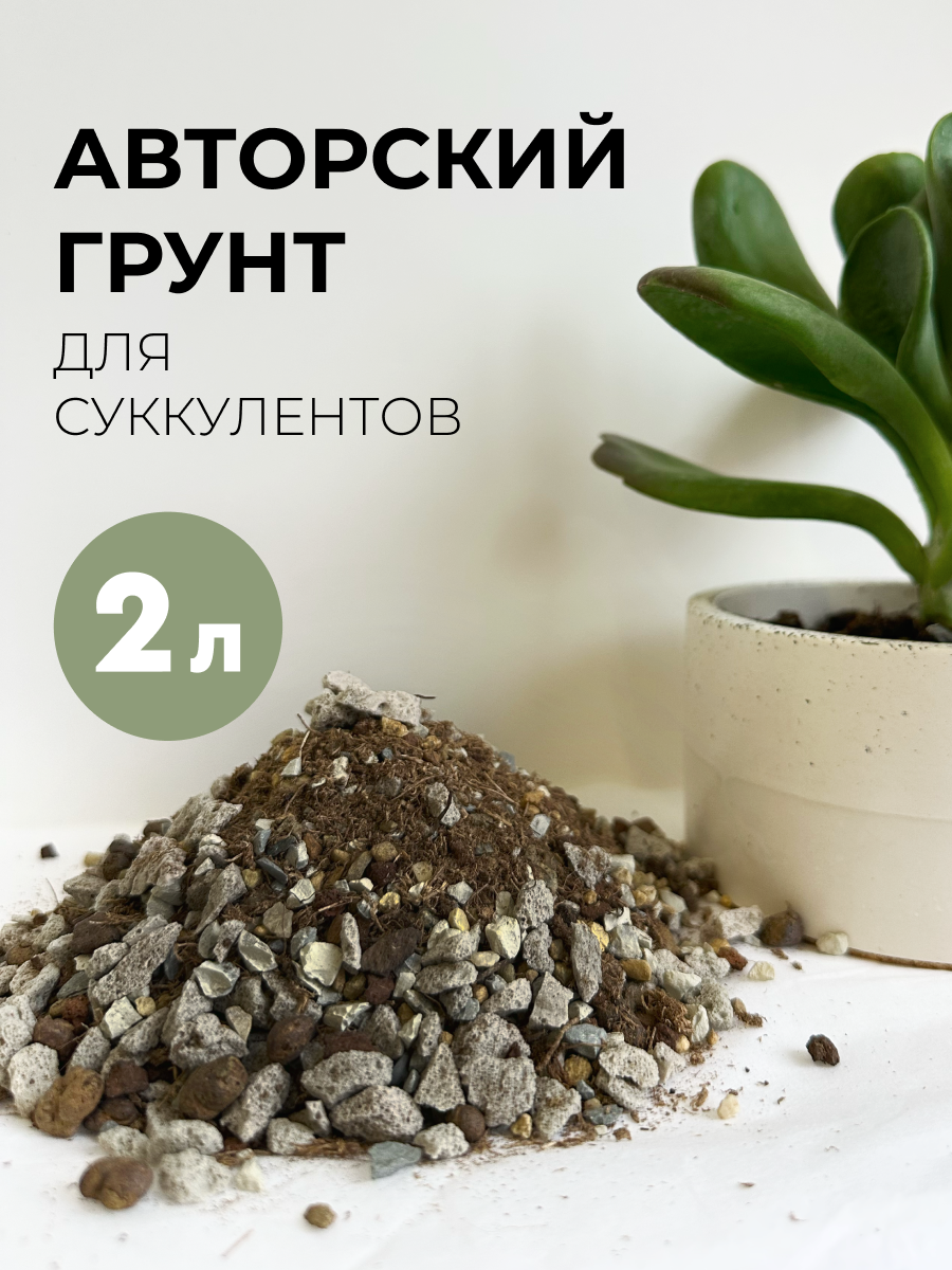 Авторский профессиональный грунт для суккулентов 2 литра от Sinitsa_Leaf