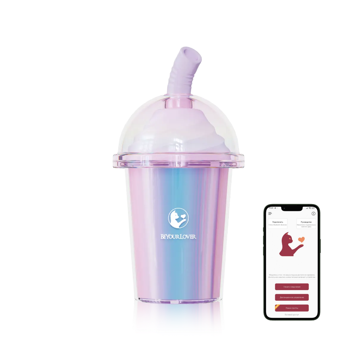 Вакуумный мини-стимулятор BeYourLover "Joy Cup" с подогревом, 5 режимов