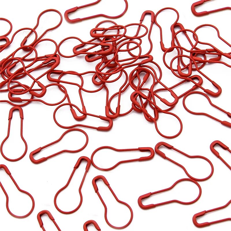 Металлические булавки для вязания и рукоделия, набор из 100 штук Красный, Red 100pcs