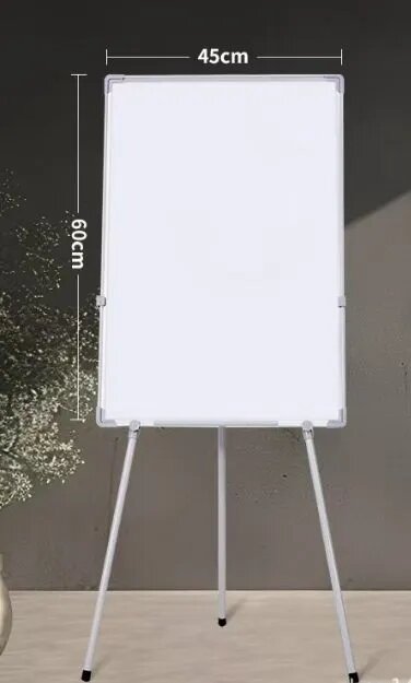 Флипчарт 45х60 см, на треноге, для офиса и школы, для маркера, прозрачный, Китай